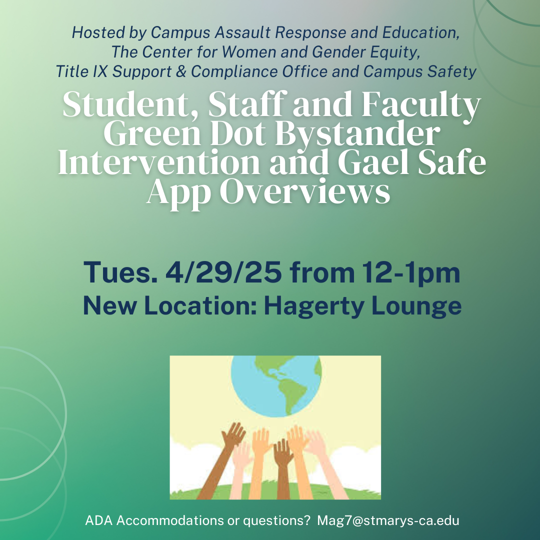 Sexual Assault Awareness Month: Green Dot Training | Saint Mary's College